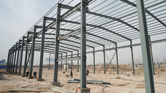 Durable Steel Frame Prefab Industrial Buildings Column Beam
