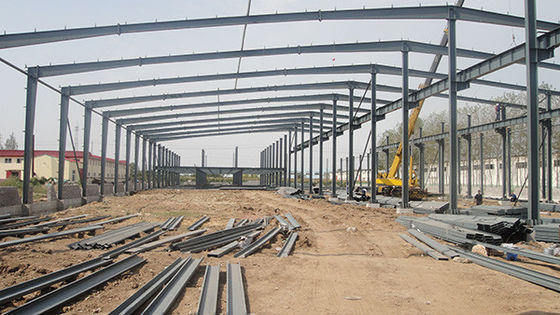 Customized Prefab Commercial Building Portal Frame With Steel H Section