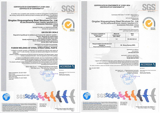 Fast Installation Prefab Metal Buildings Paint Coating Galvanized