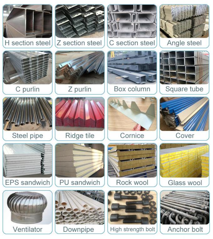 Customized Pre Engineered Building H Columns & Beams Main Structure